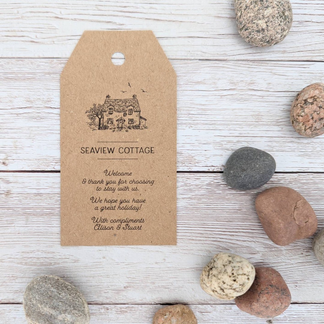 30 Hospitality Cottage Welcome Tags, Printed for Your Holiday Home or ...