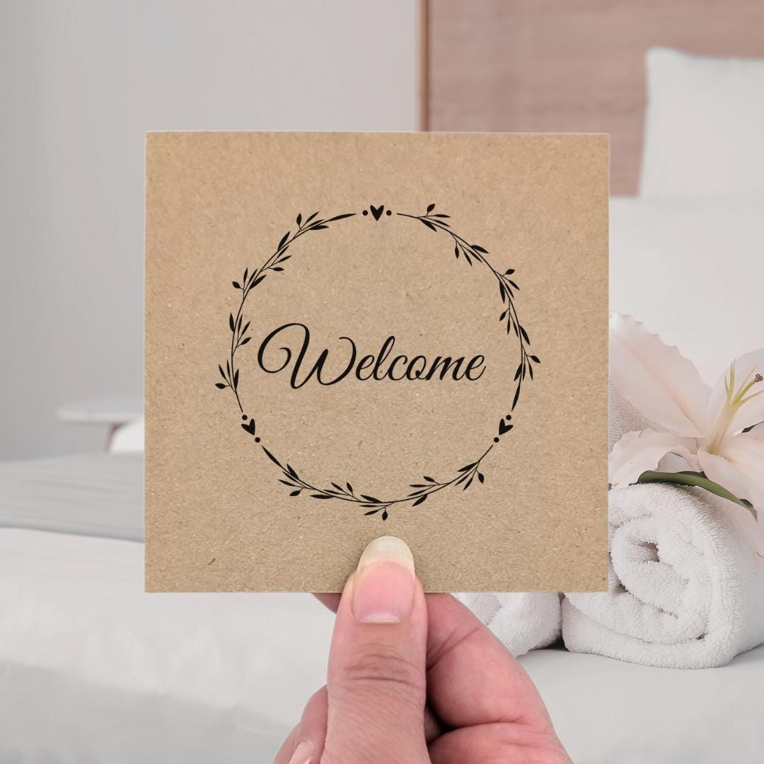 10 Guest Welcome Cards, Printed for Your Wedding or Rental Property, 4 ...