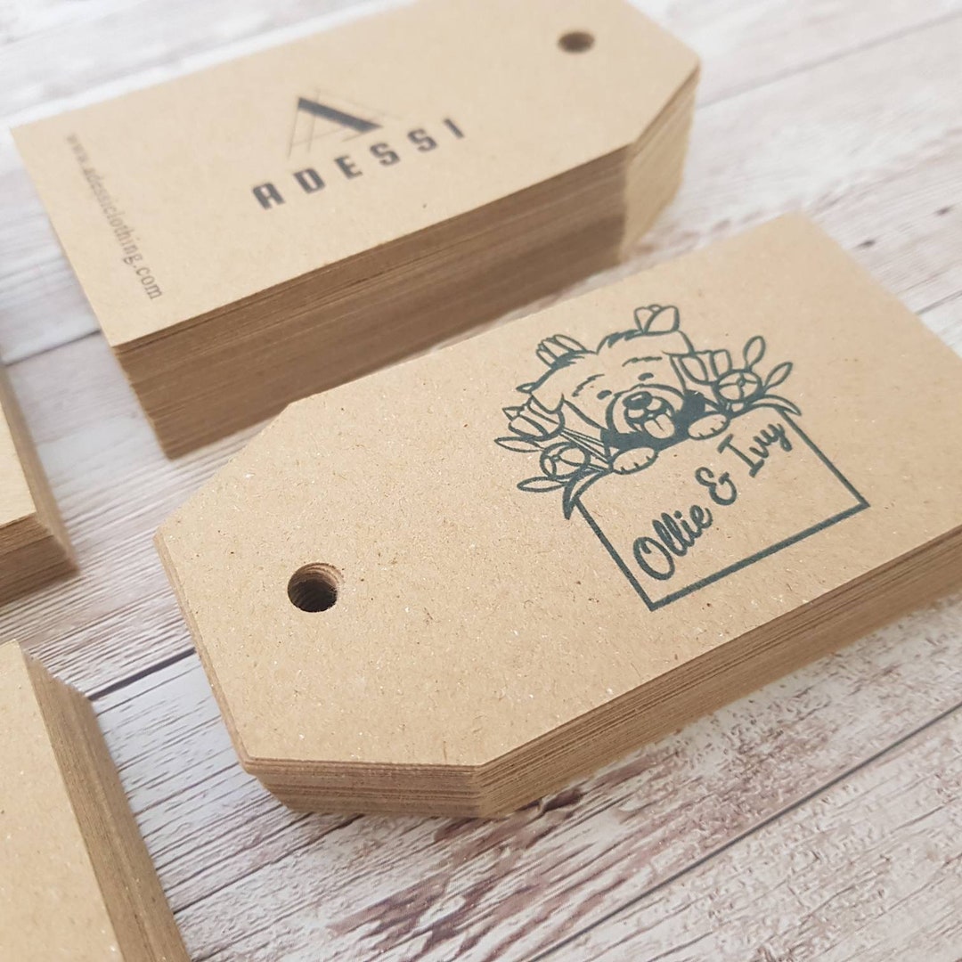 30 Customised Logo Swing Tags (landscape), Your Business Logo and ...