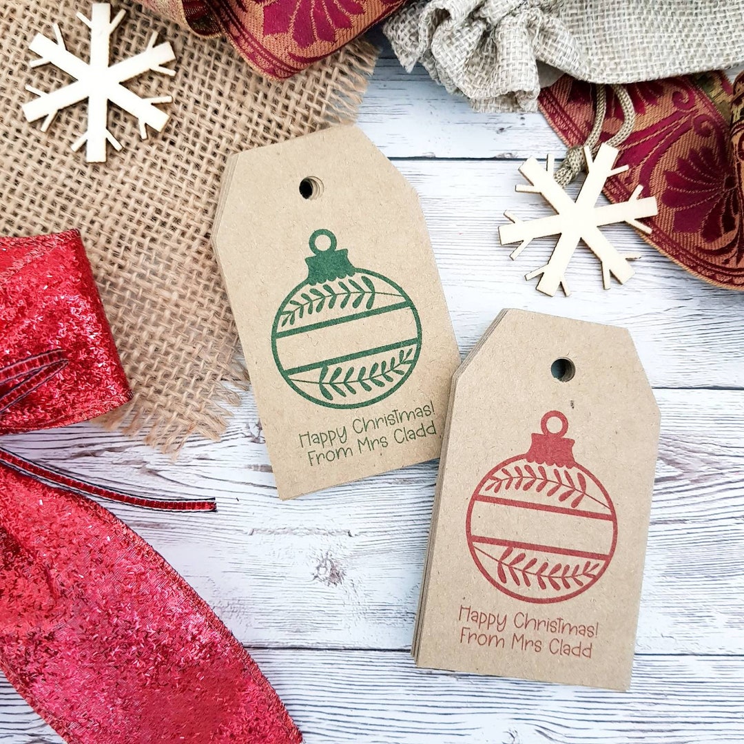 Personalised Bauble Gift Tags, for Pupil Gifts, From Your Teacher or ...