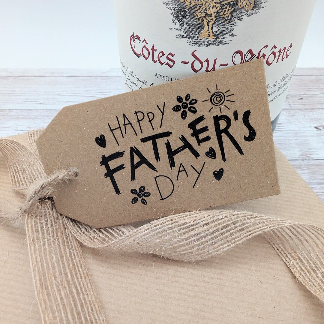Happy Fathers Day Gift Tags, Choice of Colours, Recycled Gift Tags ...