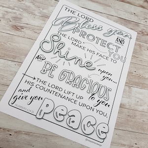 Digital Bible Verse Coloring Page, Christian Colouring Sheet, Instant ...
