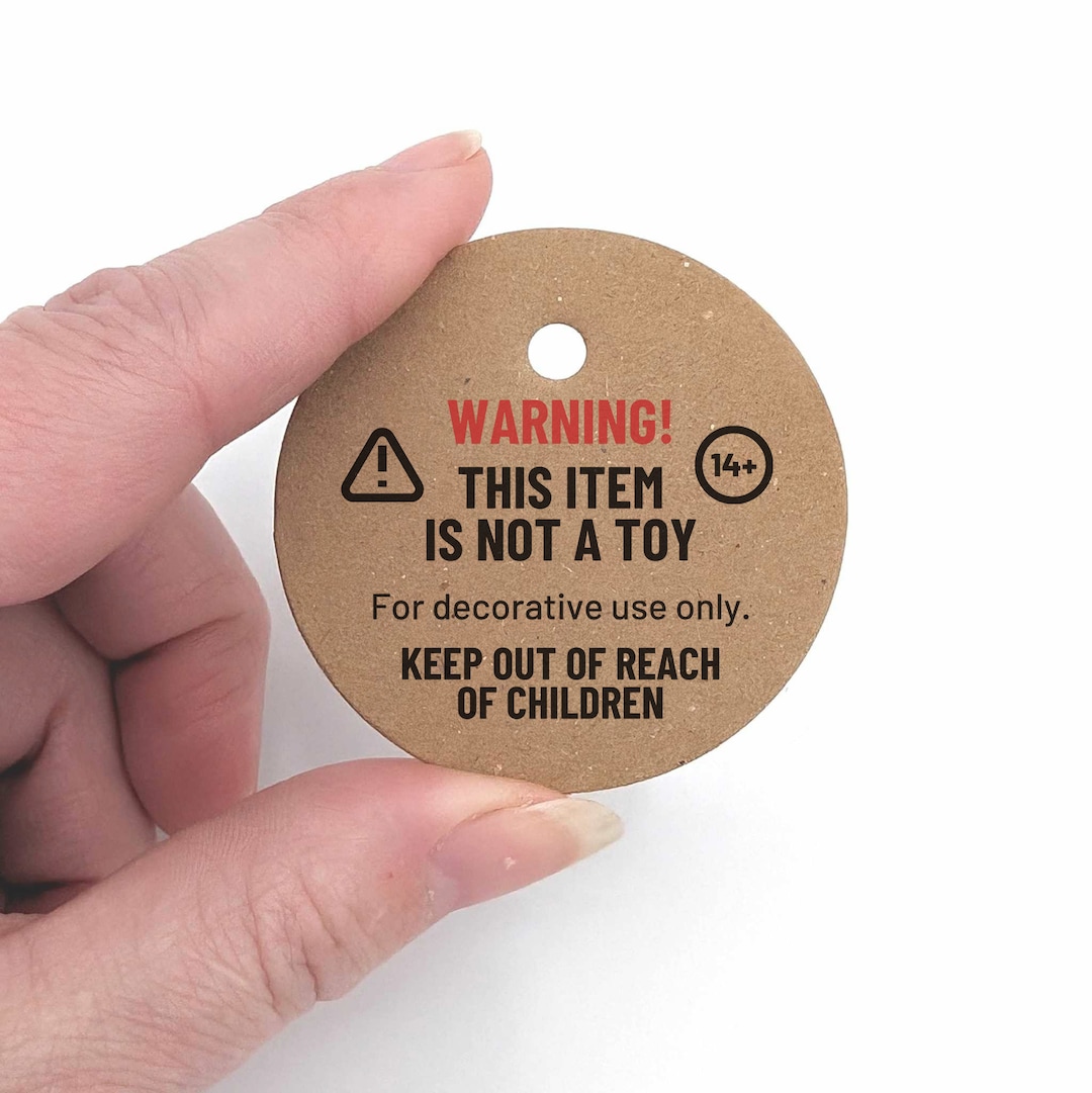 40 NOT A TOY Warning Labels, Round Safety Swing Tags for Decorative ...