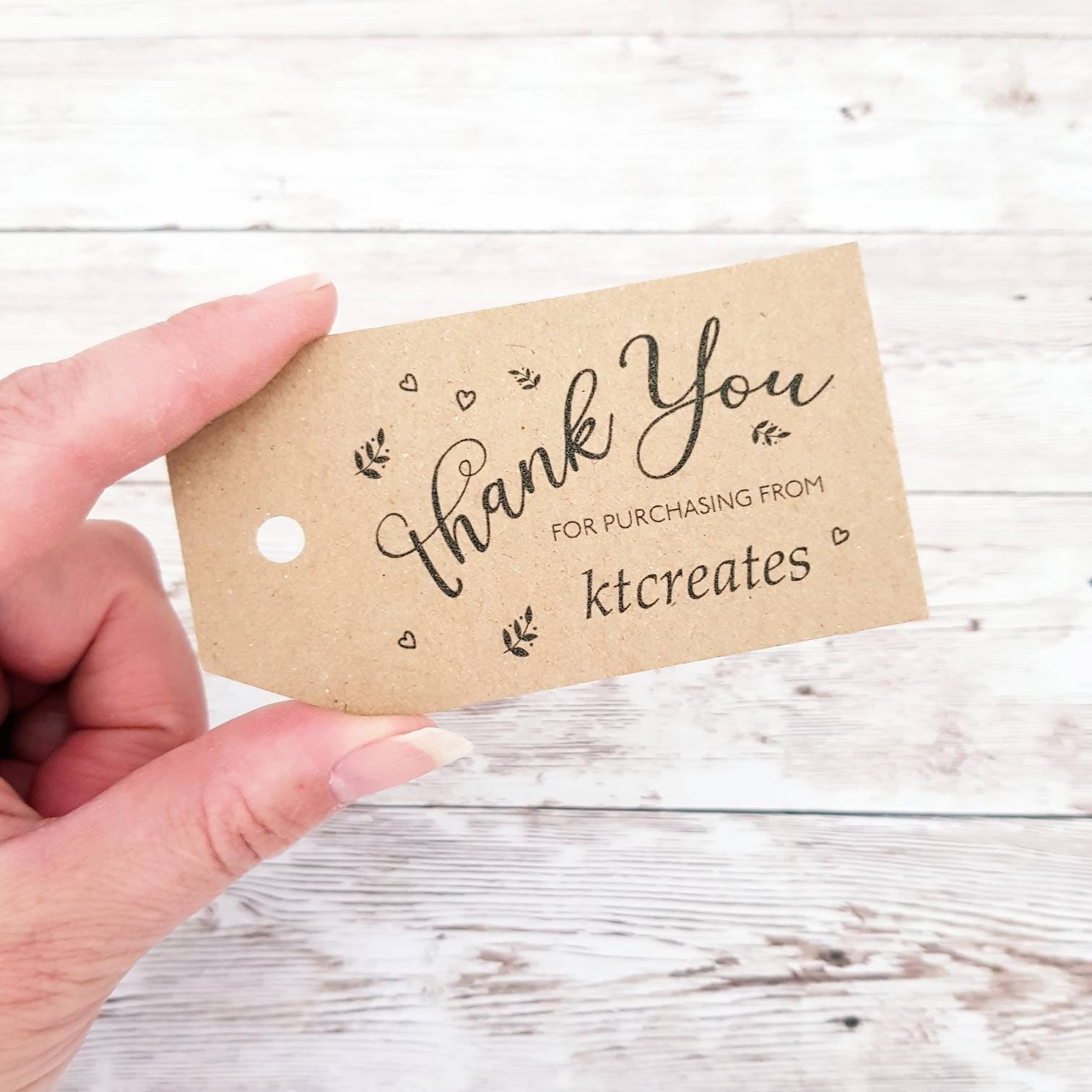 30 Thank You for Your Order Card Tags Fully Personalised Eco - Etsy