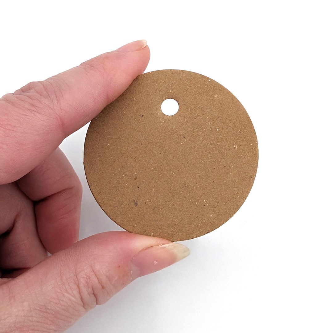 Small Round Blank Tags, 50mm Diameter, Recycled Circle Hang Tags With ...