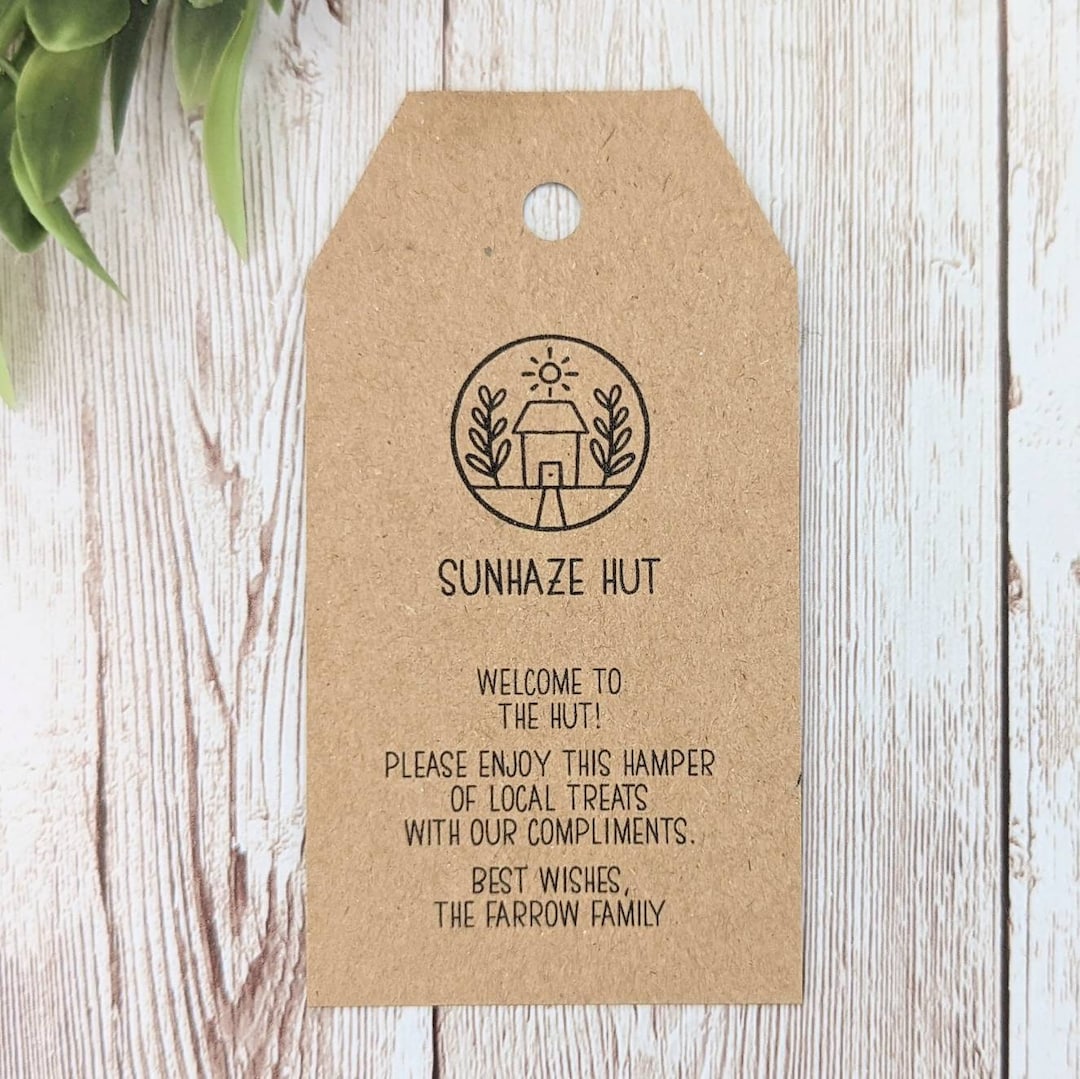50 Hospitality Welcome Gift Tags, Printed for Your Holiday Home or ...