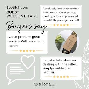 30 Hospitality Welcome Gift Tags, Printed for Your Holiday Home or ...