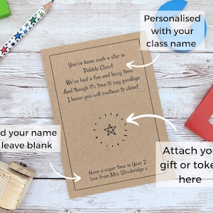A6 Teacher Poem Postcards With Class Name, Short and Sweet Poem, End of ...