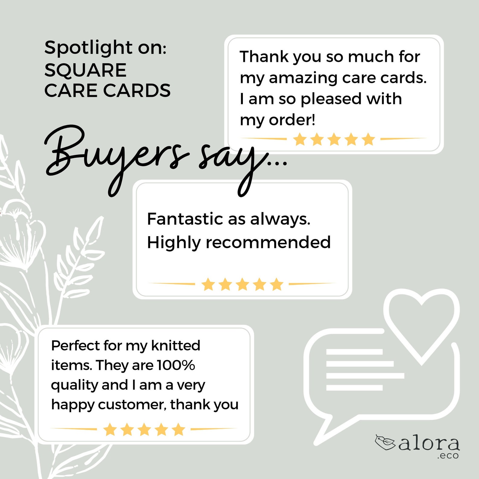 40 Printed Jewellery Care Cards, Square Kraft Card Instructions, Resin ...