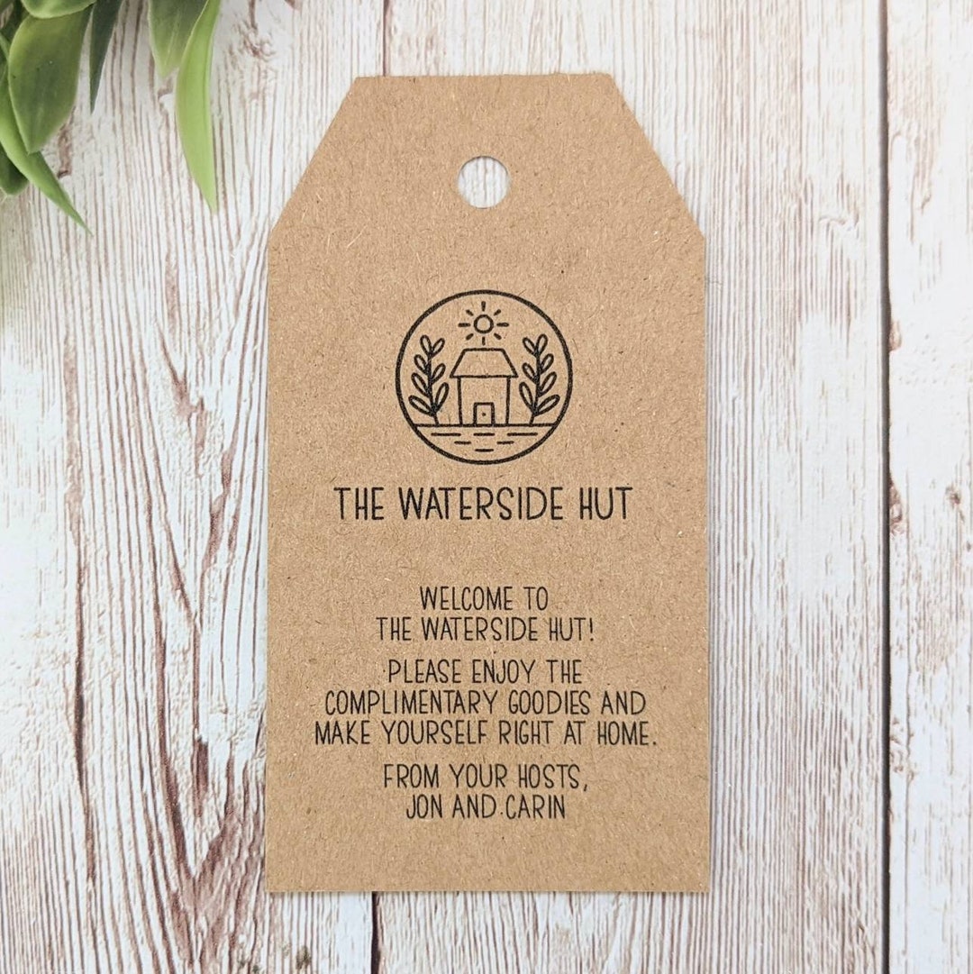 50 Hospitality Welcome Gift Tags, Printed for Your Holiday Home, Guest ...