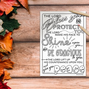 Digital Bible Verse Coloring Page, Christian Colouring Sheet, Instant ...