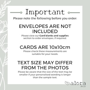 Personalised Welcome Cards, Printed for Your Holiday Home Guest House ...