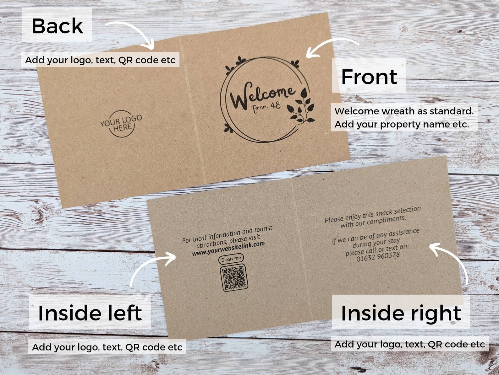 Personalised Welcome Cards Printed for Your Holiday Home - Etsy