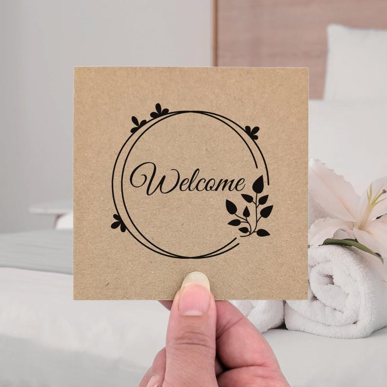 Guest Welcome Cards, Printed for Your Wedding or Rental Property, 4 ...