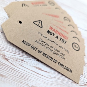 20 NOT A TOY Warning Labels for Decorative Use Only Safety - Etsy UK
