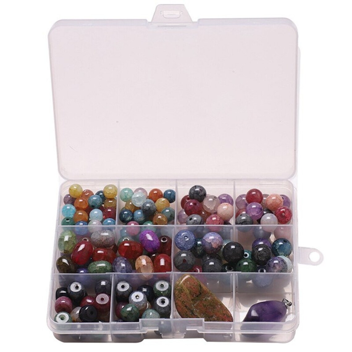 Boxed Glass Crystal Beads Broken Jade Beads Cracked Beads Diy - Etsy UK