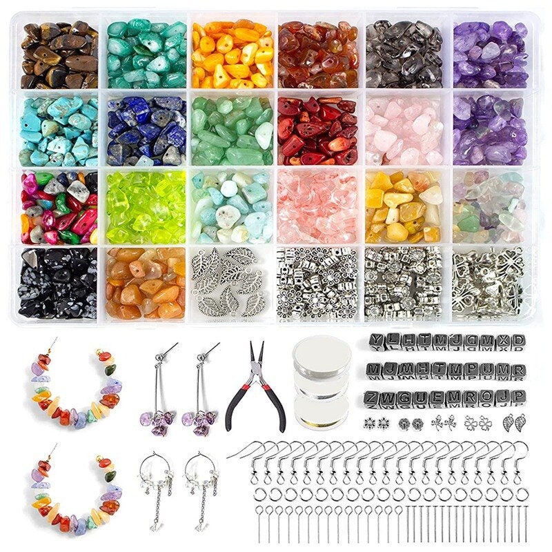 Making Kit Withgemstone DIY Earring Making Supplies With - Etsy UK