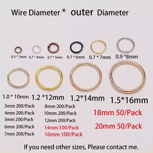 200pcs/bag Metal Jump Rings Split Ring Gold/silver/rose - Etsy