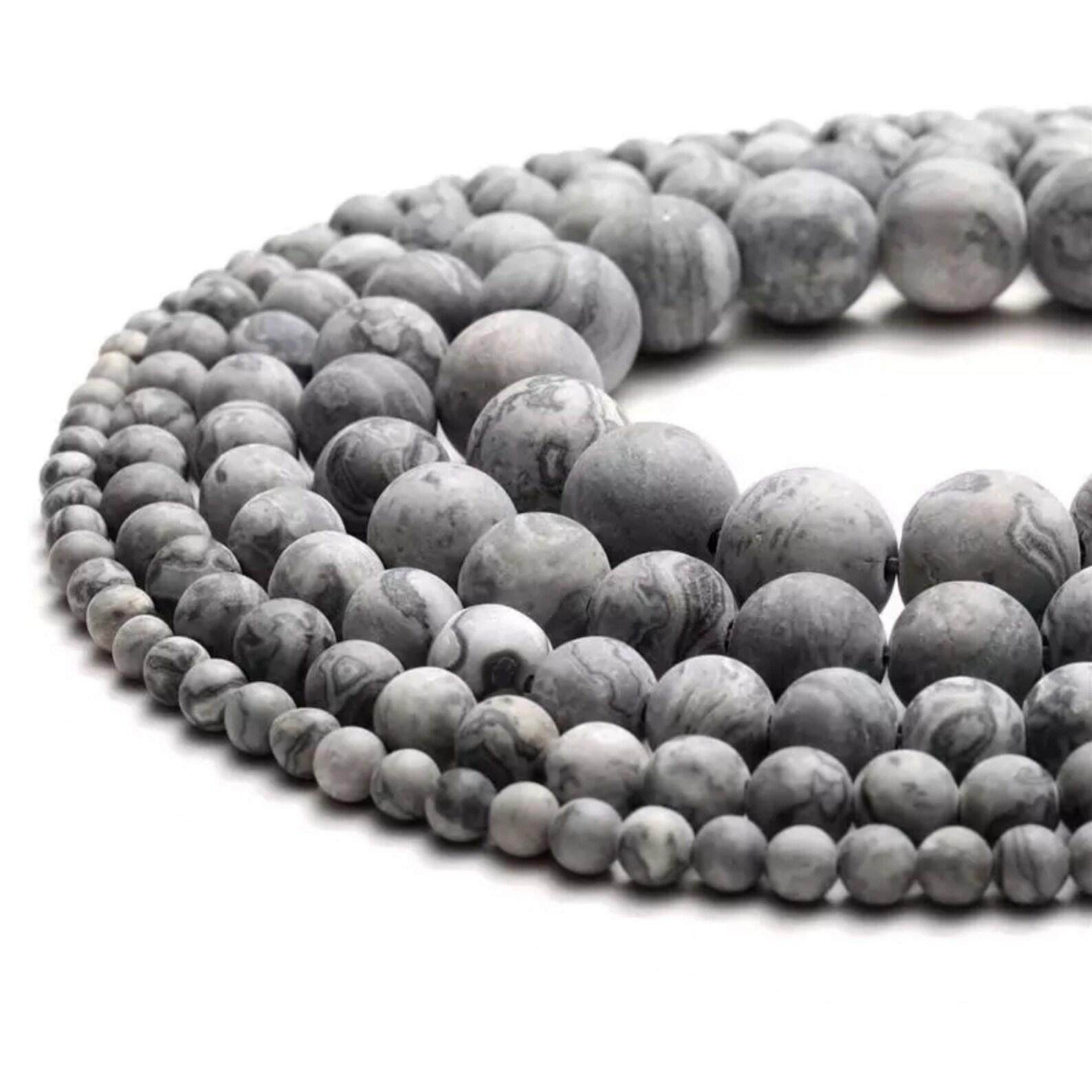 Natural Matte Mapstone Round Loose Beadsround Smooth AAA - Etsy