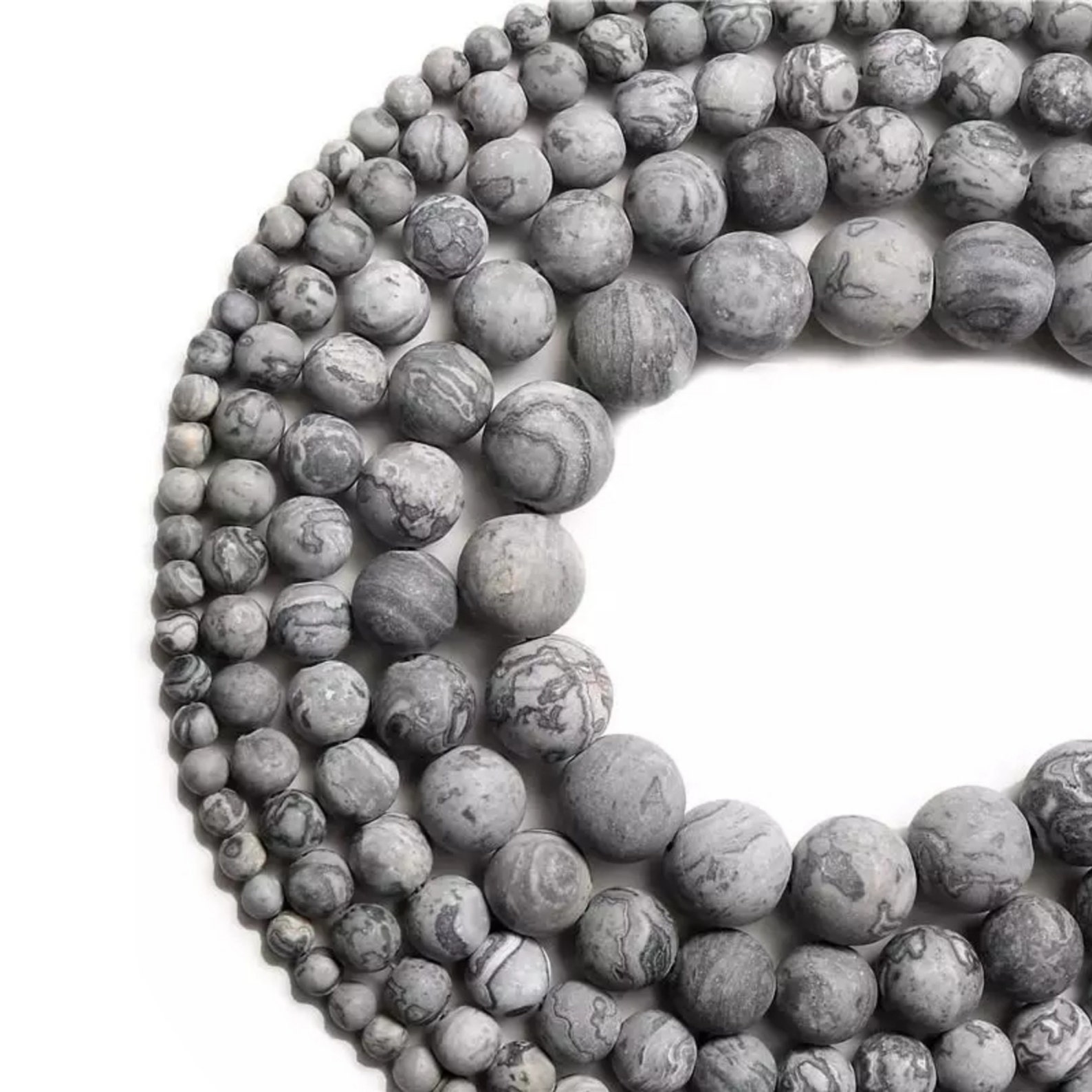 Natural Matte Mapstone Round Loose Beadsround Smooth AAA - Etsy