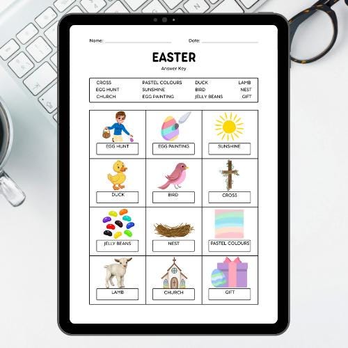 Easter ESL Vocabulary Worksheets | A2- B1 Matching Activity | Printable ...