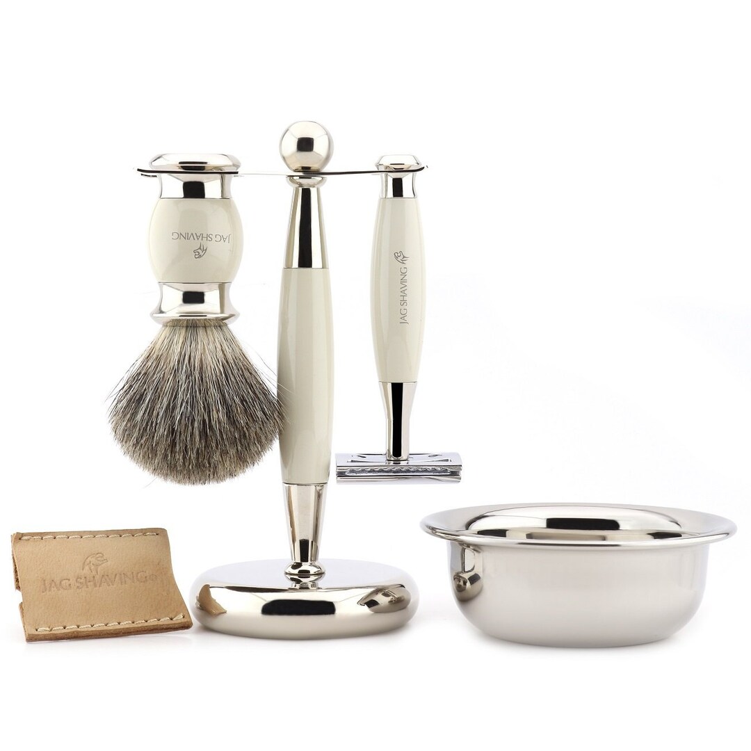 Handmade Men's Shaving Set – Luxury Wet Shave Grooming Kit, Gift for ...