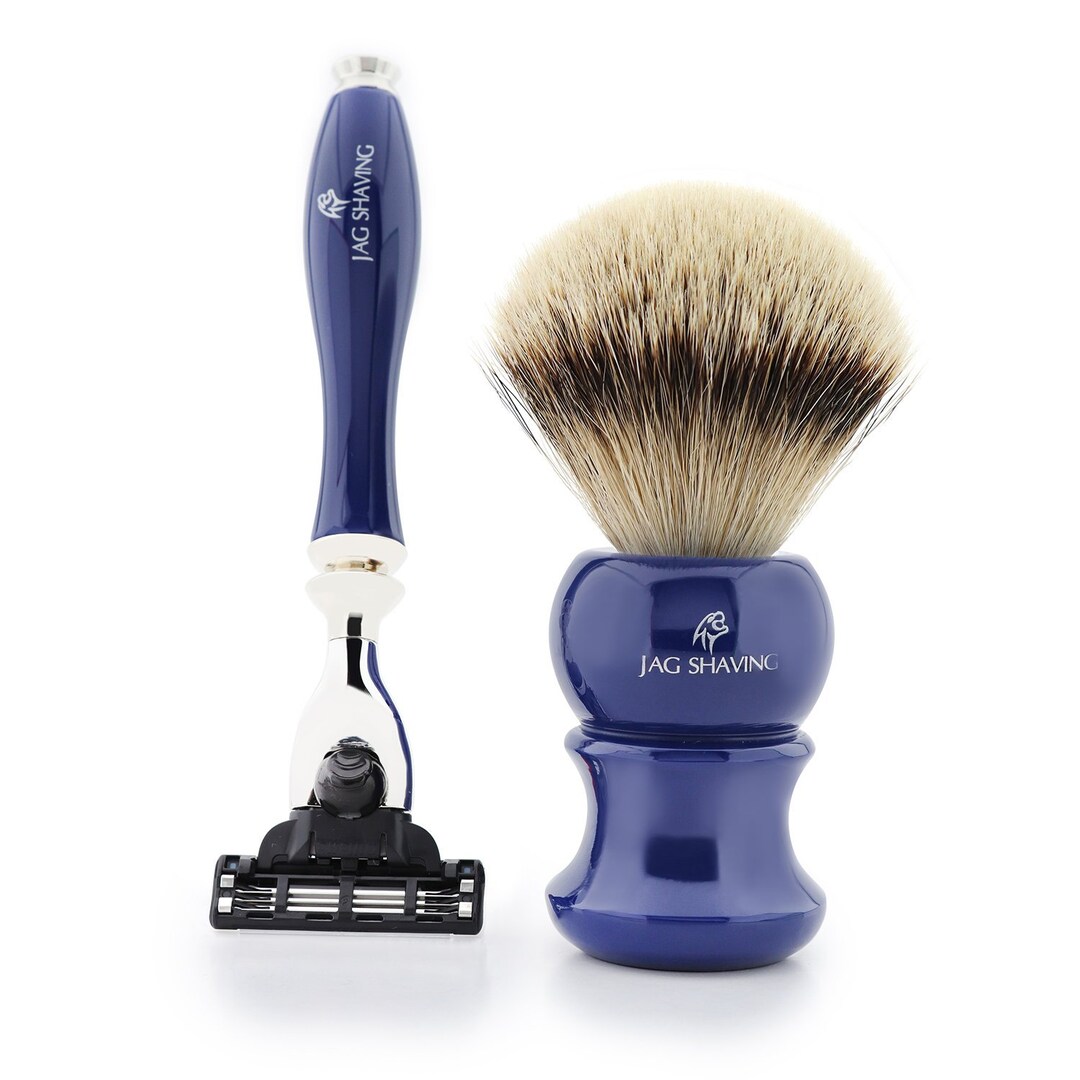 Traditional Men Shaving Kit With Quality 3 Edge Razor & Badger - Etsy