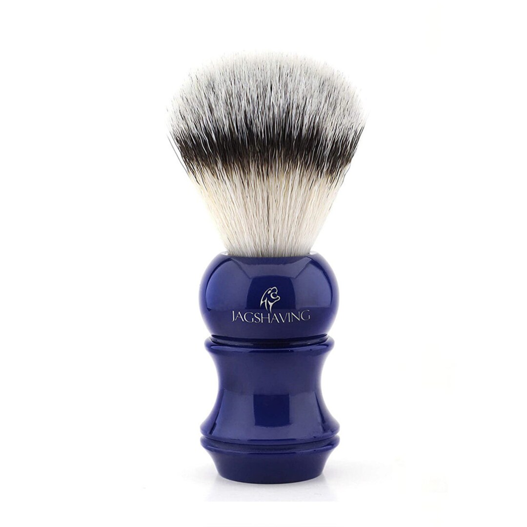 Shaving Brush for Men's Grooming Blue Handle & Synthetic Bristles ...