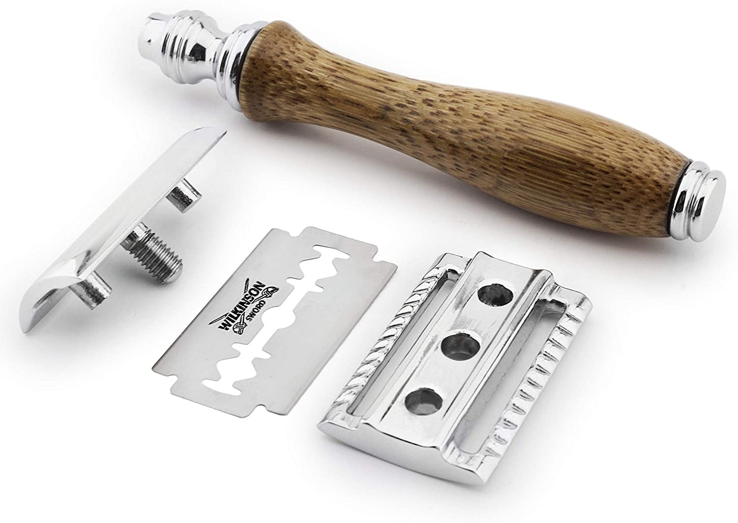 Natural Bamboo Double Edge Shaving Razor Wood Handle Shaver | Etsy UK