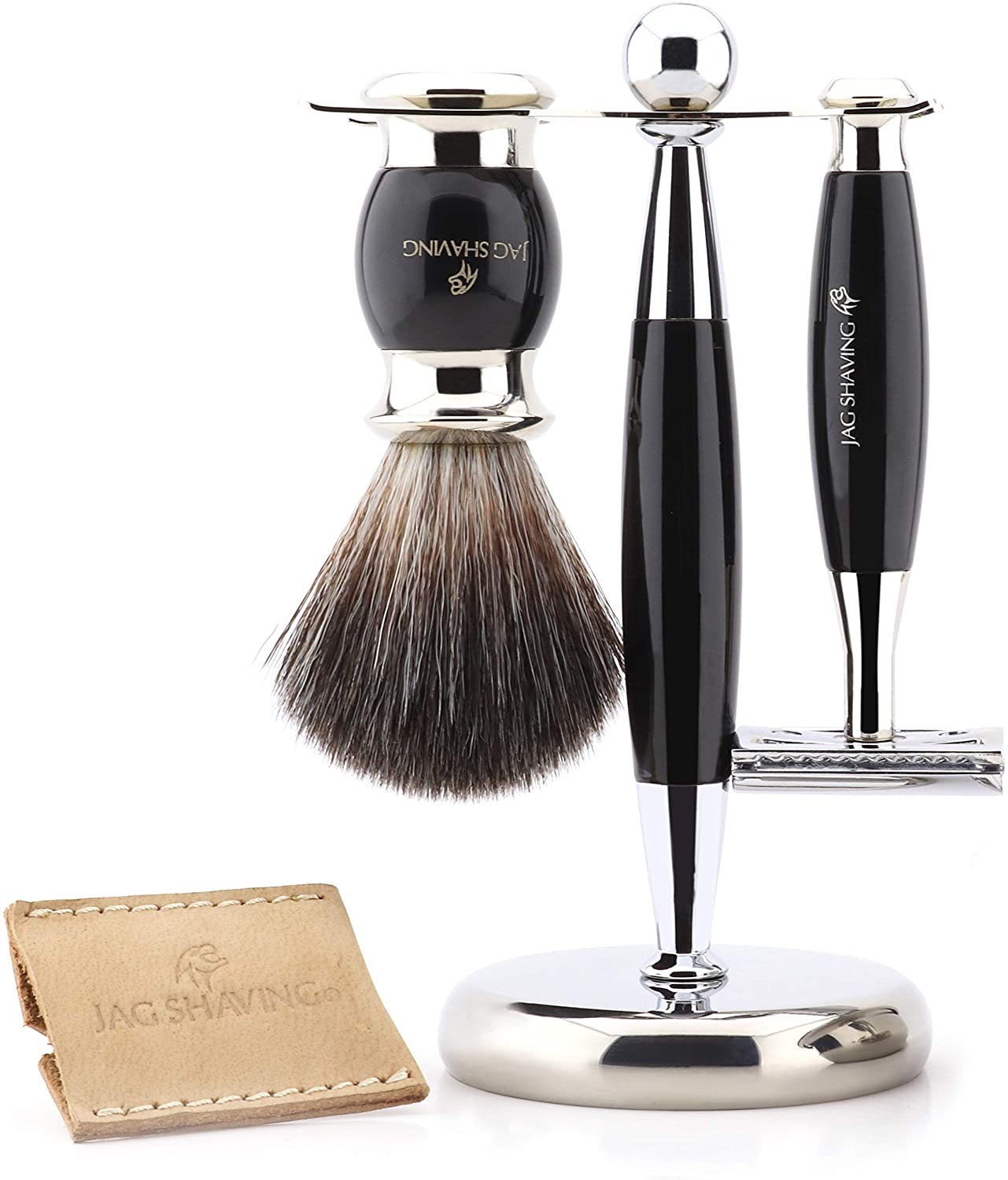 Classic Mens Shaving Kit With Double Edge Safety Razor, Synthetic ...