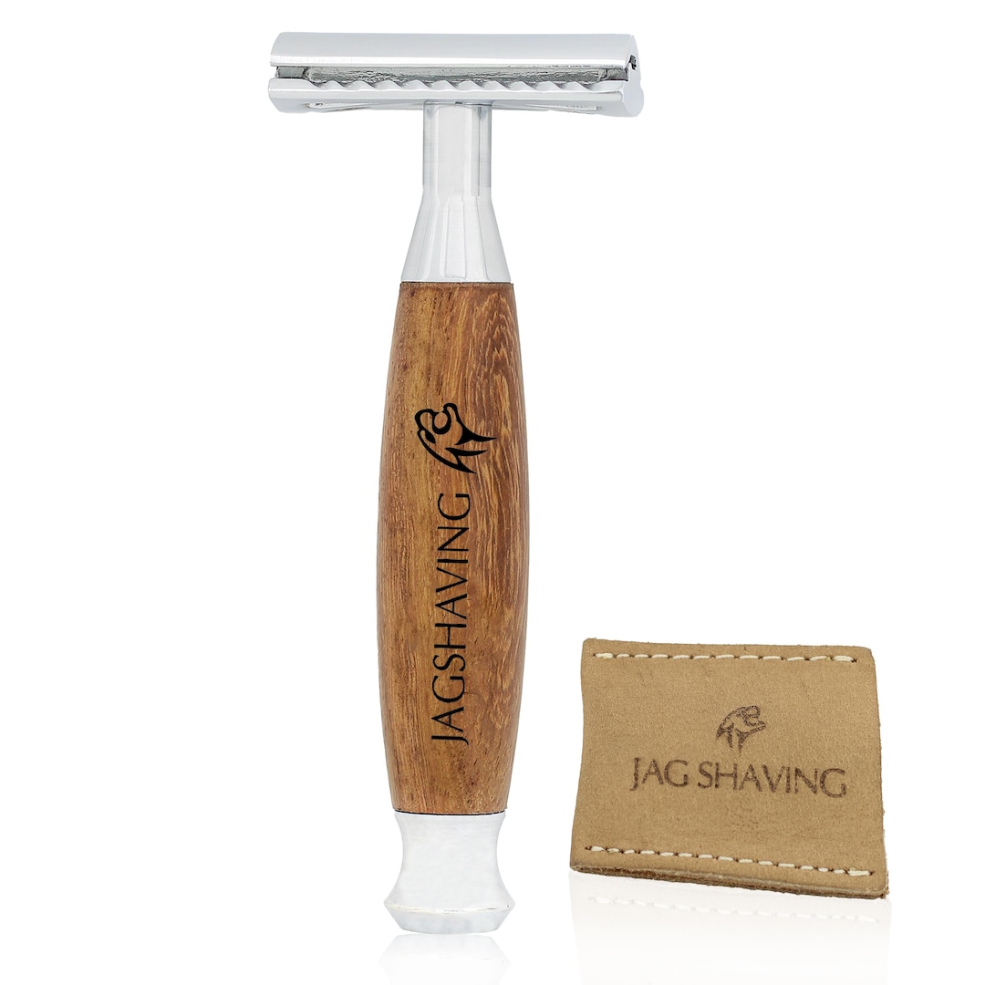 Wooden Handle Double Edge Safety Razor With Pouch for Perfect Shave - Etsy