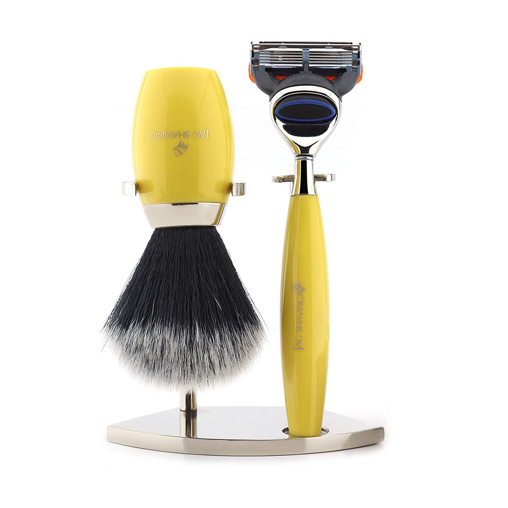 Luxury Yellow Mens Shaving Kit With 5 Edge Cartridge Shaving - Etsy