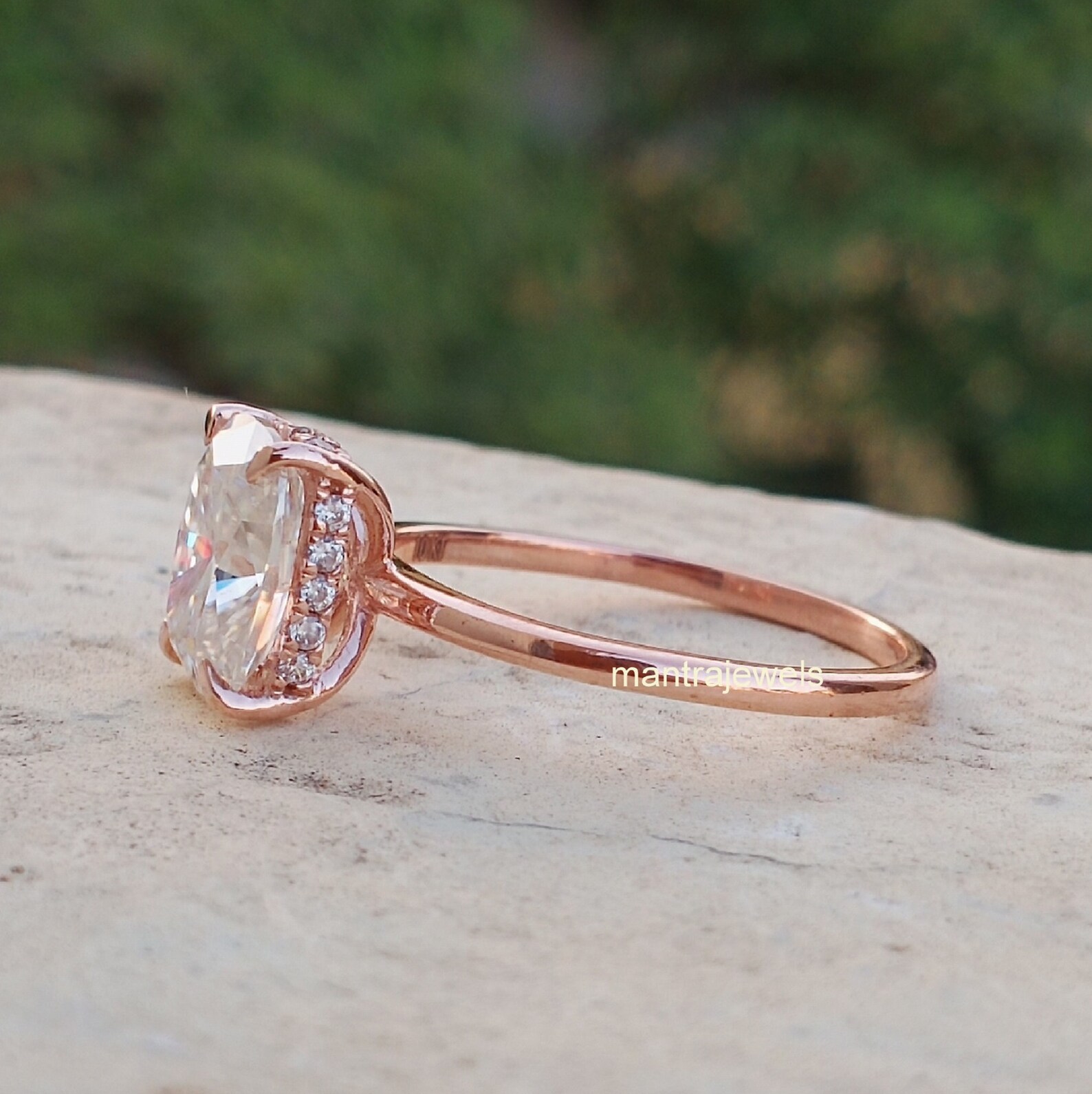 Solitaire Elongated Cushion Cut Ring3.70 CT Yellow Gold Ring - Etsy