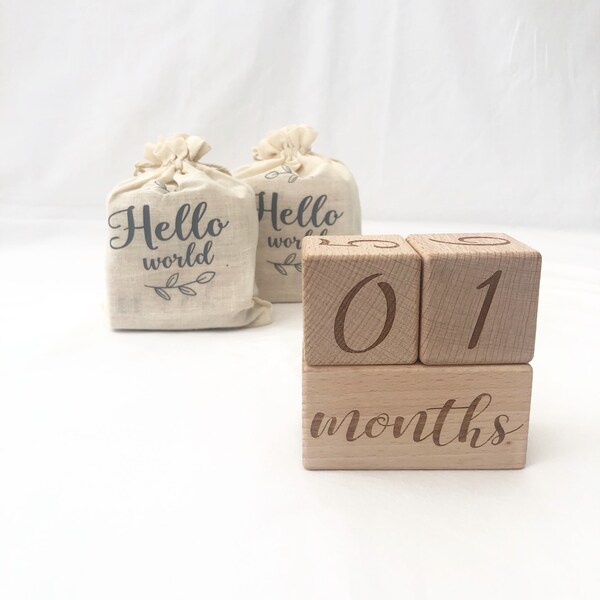 Milestone Blocks - Etsy