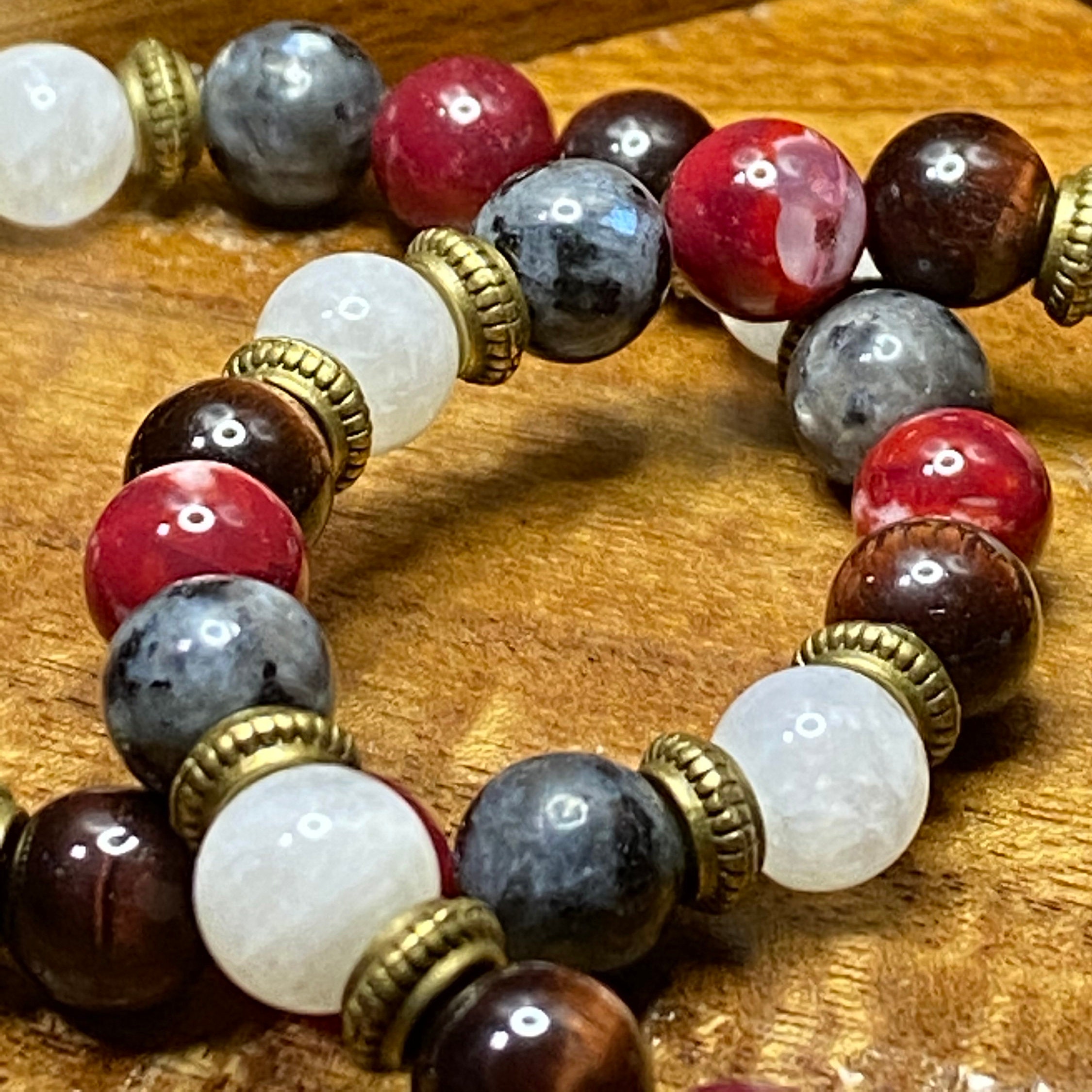 Pretty Natural Moonstone Red Fire Agate Red Tiger Eye & | Etsy