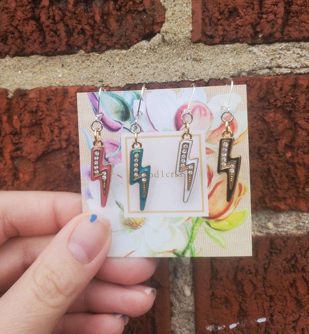 Lightning Bolt Earrings/stitch Marker 4-pack, Gold & Silver Colored ...