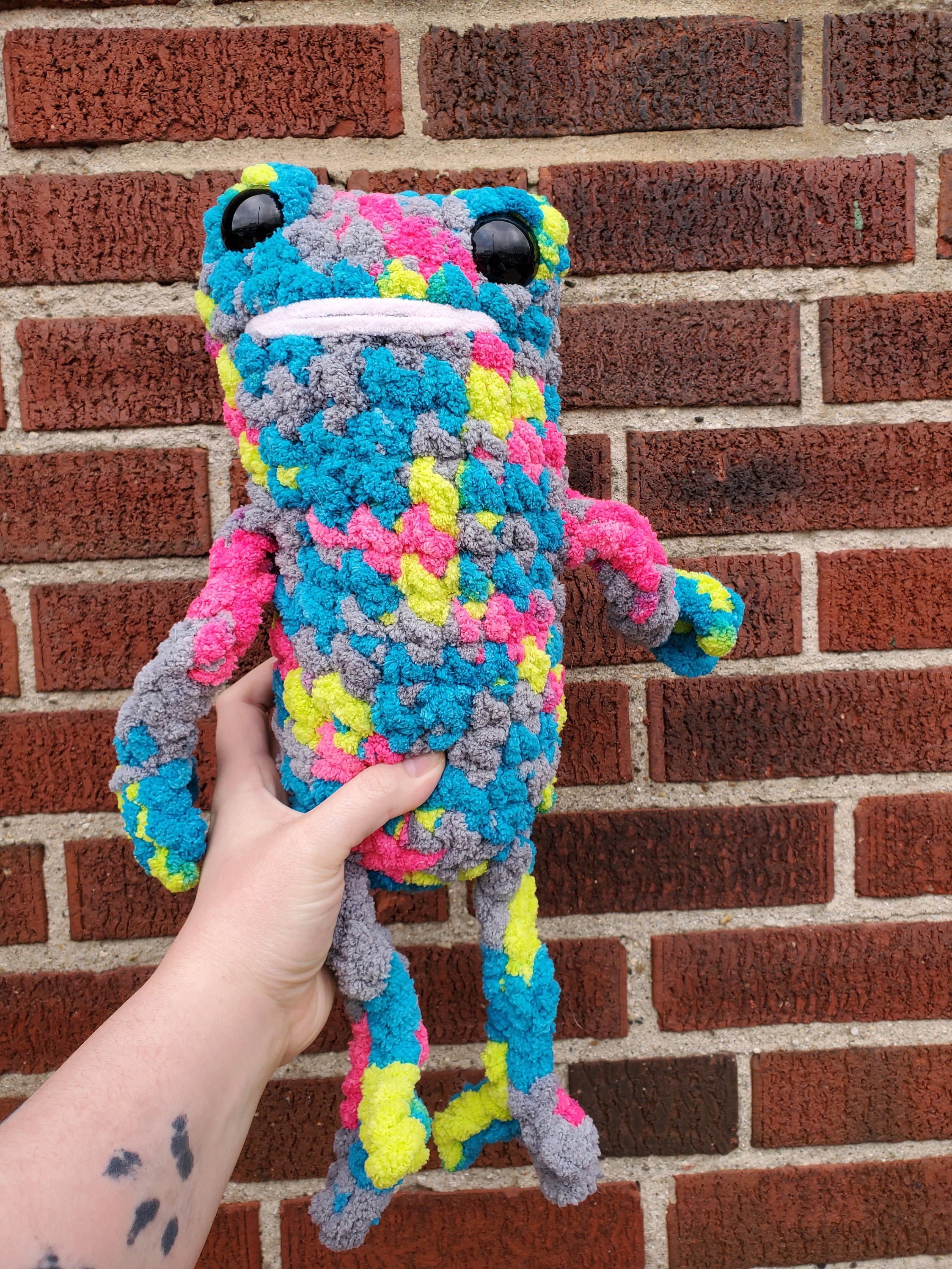 Jumbo Leggy Frog, Frog Plushie, Stuffed Animal, Plushie, Handmade ...