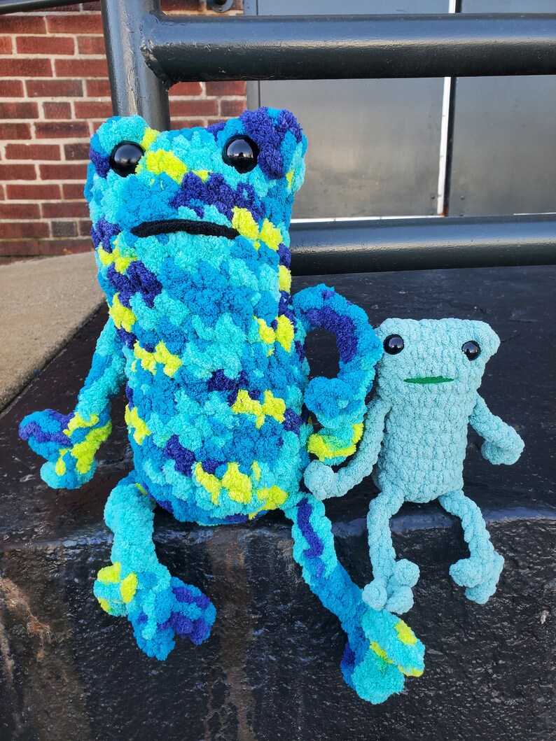Jumbo Leggy Frog, Frog Plushie, Stuffed Animal, Plushie, Handmade ...