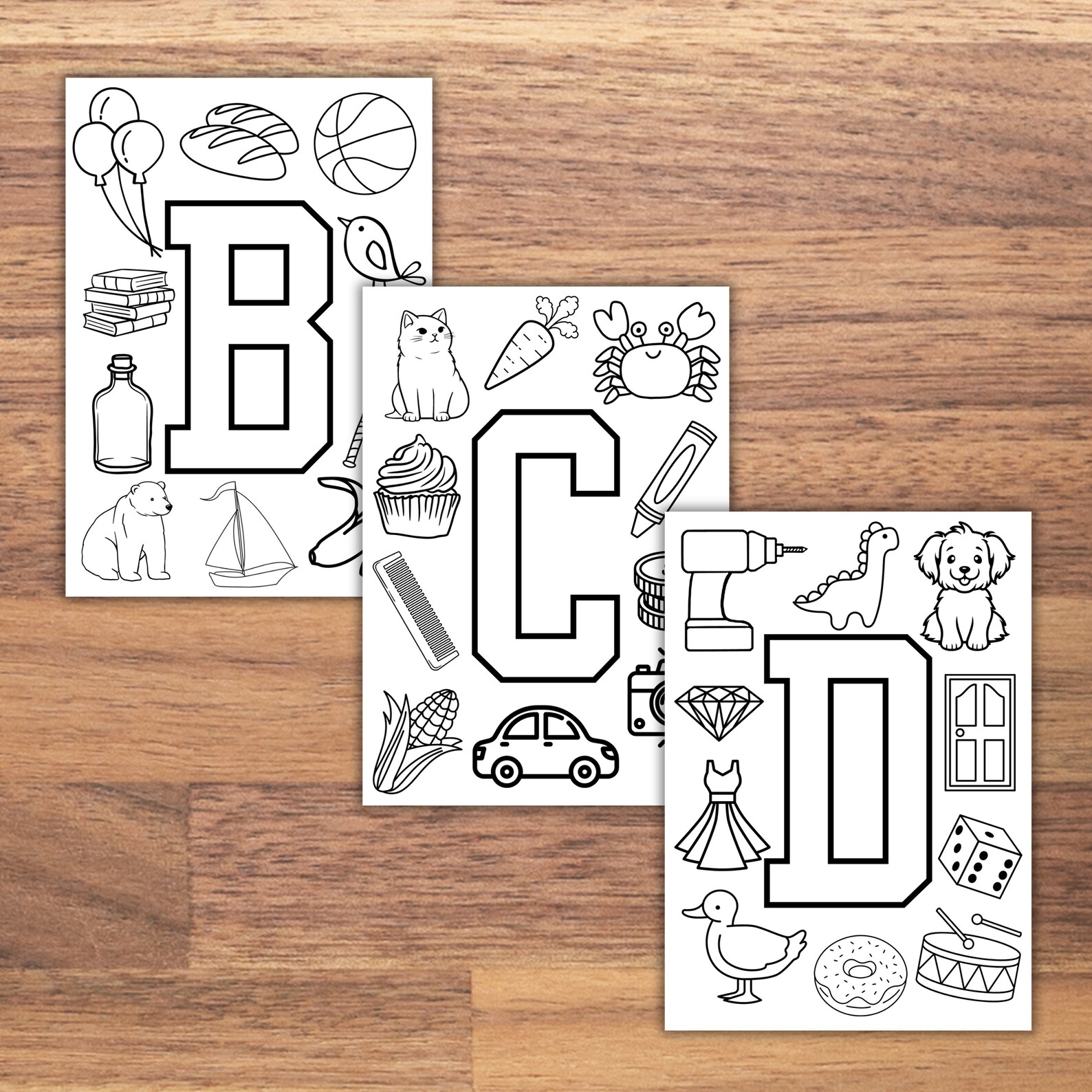 Coloring Pages Kit - Alphabet Fun | 26 A-Z Printable A4 Coloring Pages ...