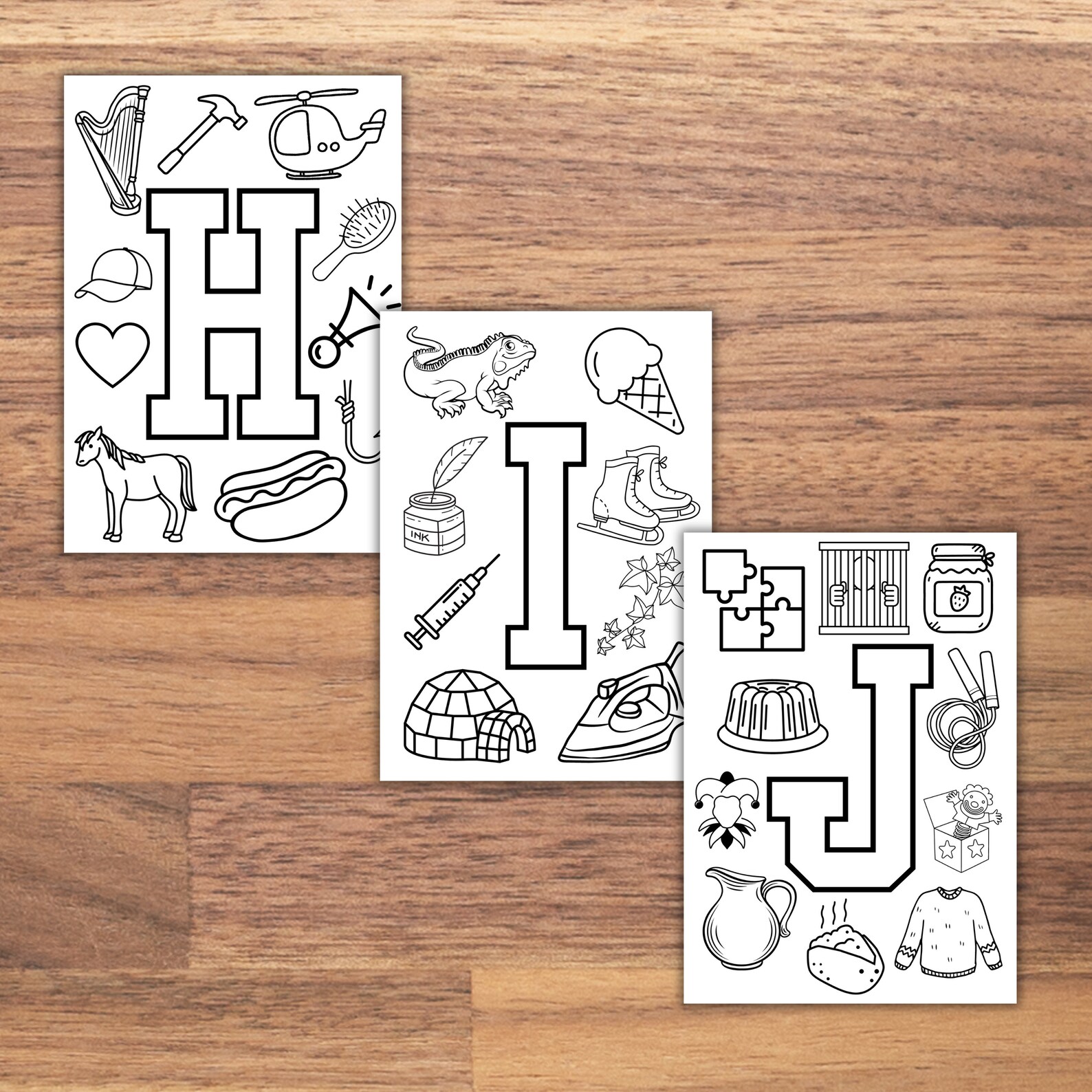 Coloring Pages Kit - Alphabet Fun | 26 A-Z Printable A4 Coloring Pages ...