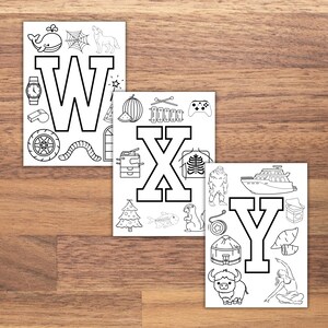 Coloring Pages Kit - Alphabet Fun | 26 A-Z Printable A4 Coloring Pages ...