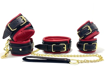 Red and Black Handcuffs | Etsy