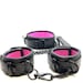 Black Pink Restraint Set, Collar and Leash, Purple Black Handcuffs ...
