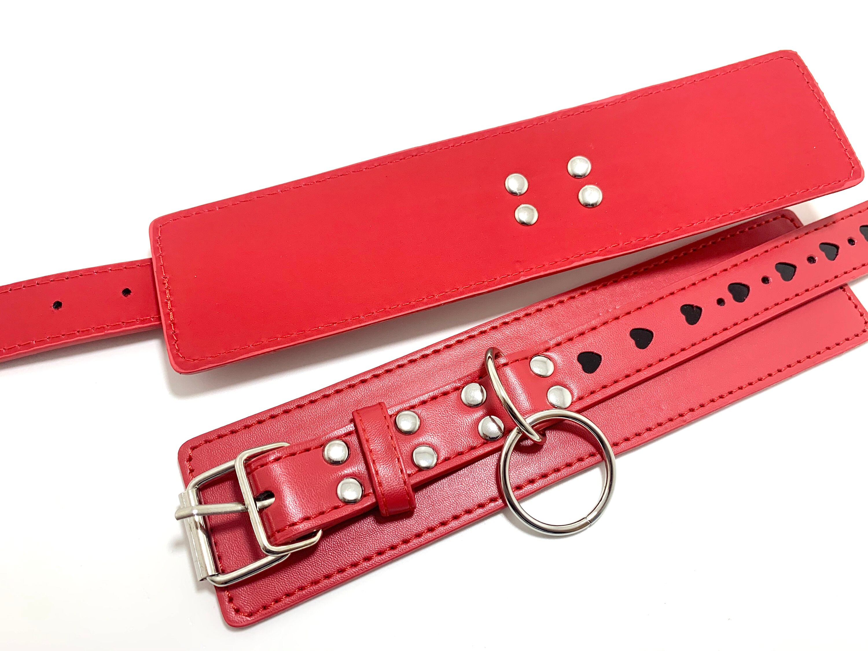 Romantic Handcuffs and Leg Cuffs Set Red Handcuffs BDSM - Etsy