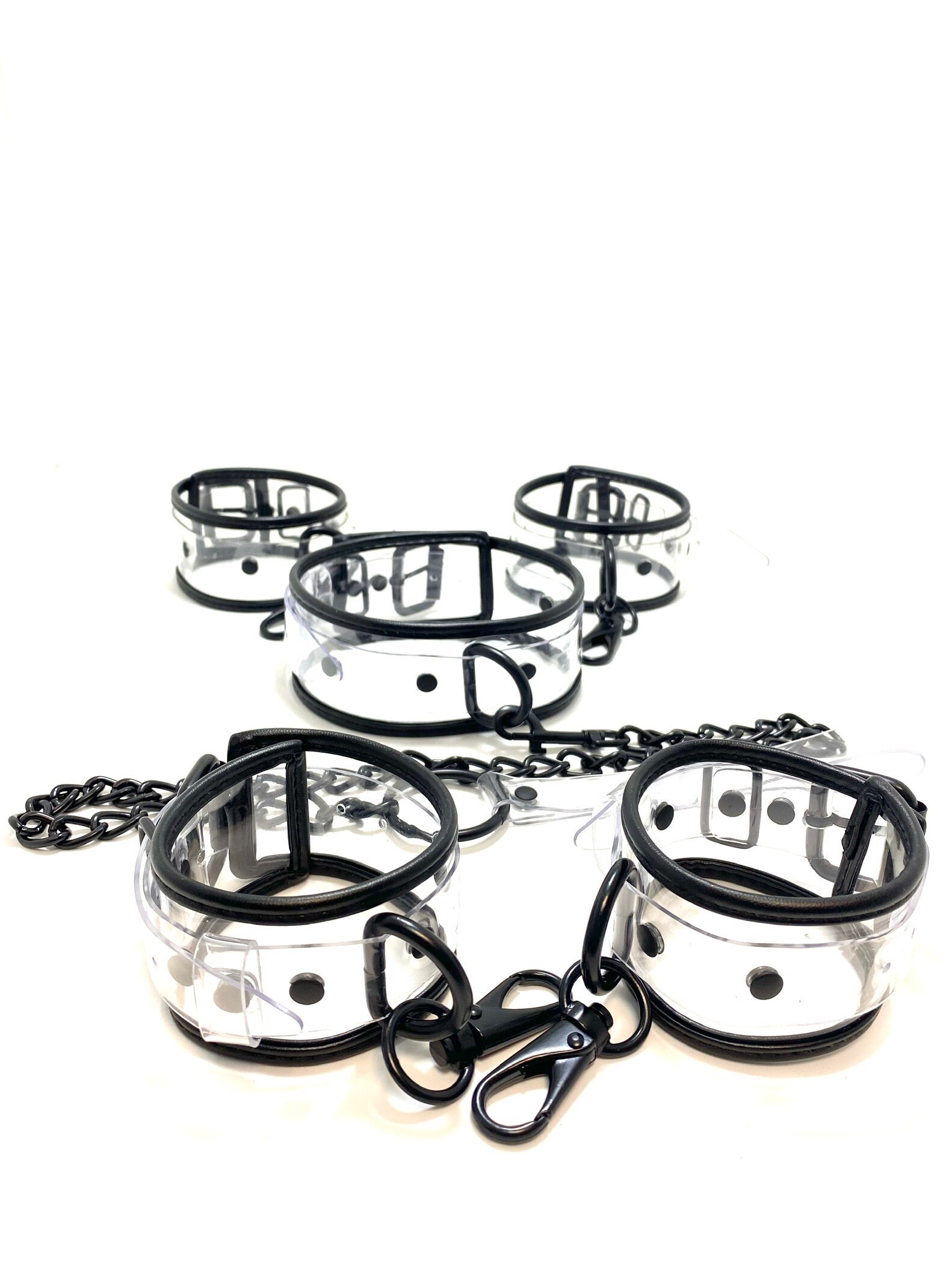 Transparent bdsm gear set transparent silicone handcuffs | Etsy