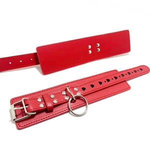 Romantic Handcuffs and Leg Cuffs Set, Red Handcuffs, BDSM Handcuffs ...