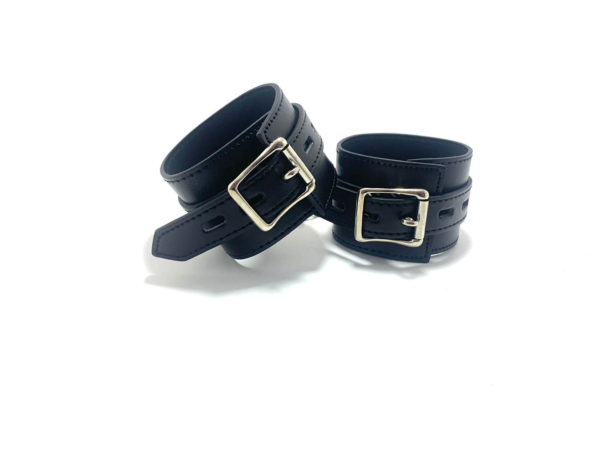 Black Restraint Set BDSM Gear Set Handcuffs and Leg Cuffs | Etsy