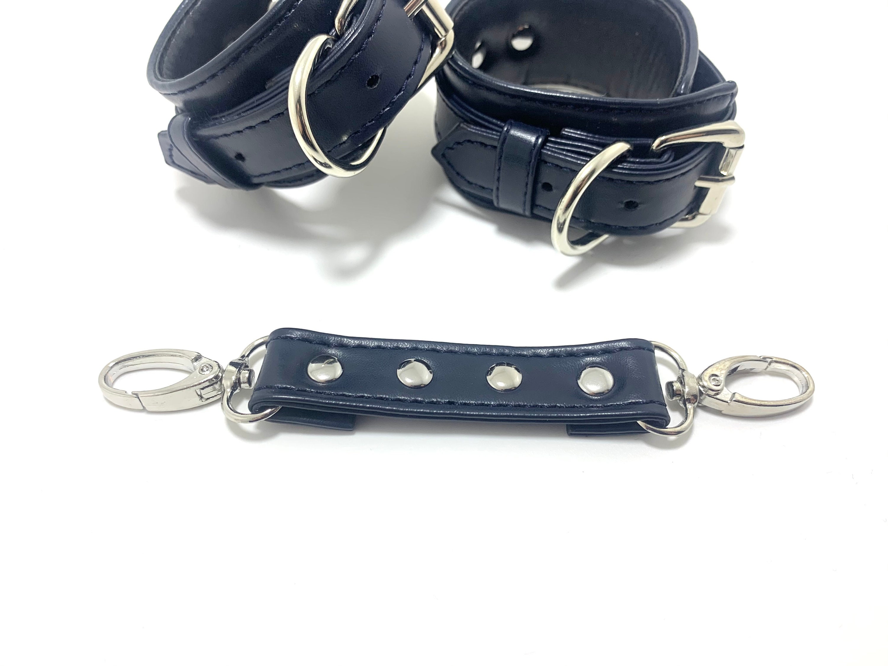 Luxury Navy blue restraint set BDSM gear set handcuffs and | Etsy