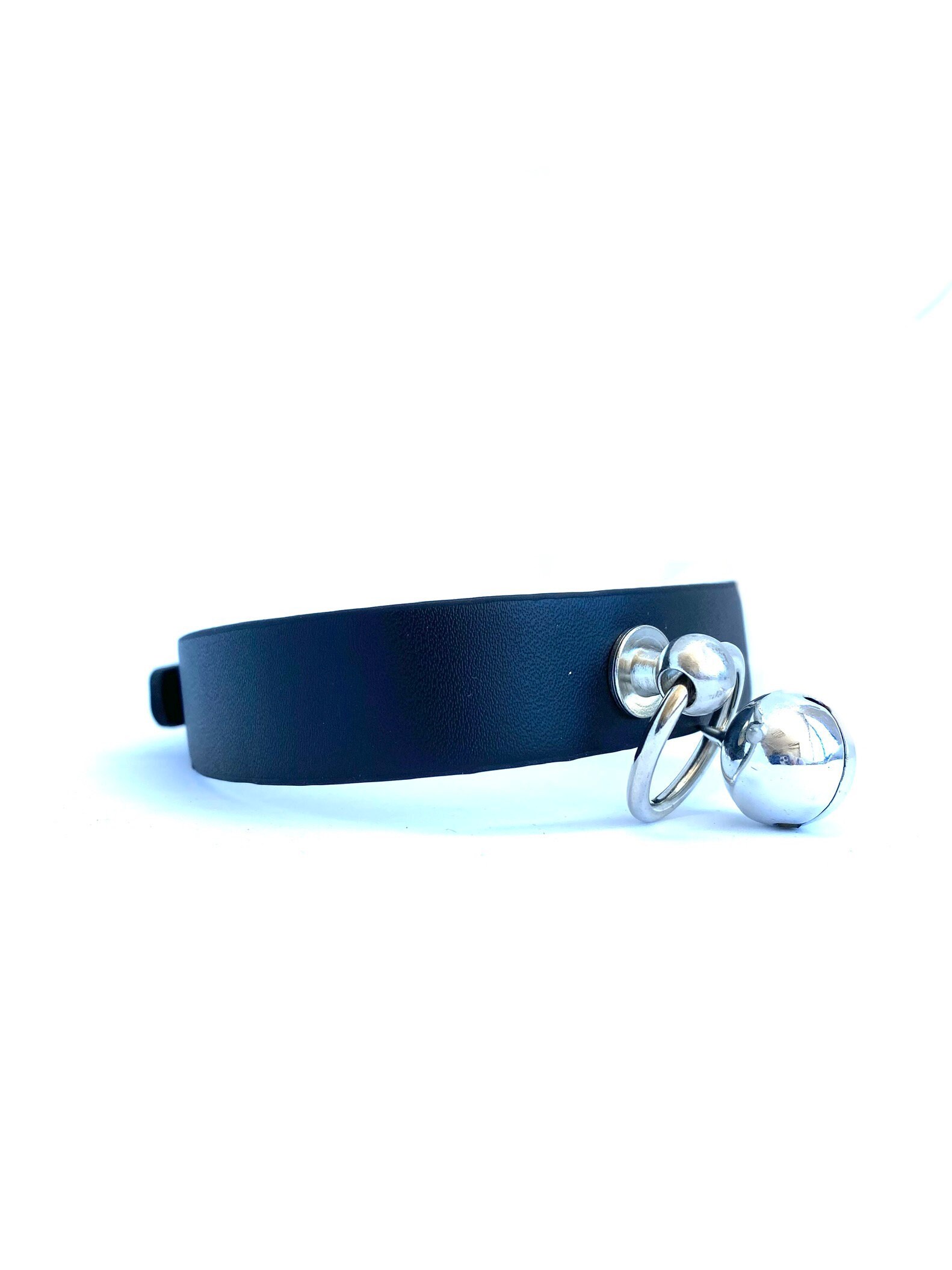 Leather Bell Choker, Neck Collar, Leather Accessories, Leather Black ...