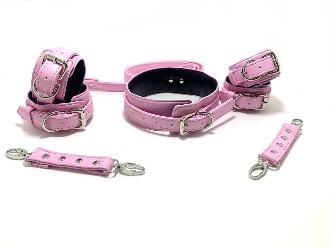 Luxury Pink Restraint Set BDSM Gear Set Handcuffs and Leg - Etsy